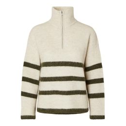 Selected Pullover 'Maline' Damen Gr&ouml;&szlig;e M elfenbein / oliv