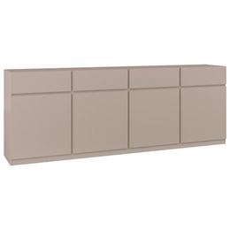 Mid.you Sideboard Bern, Beige, Holzwerkstoff, 4 F&auml;cher, 4 Schublade(n) Schubladen, 224.8x82.4x40 cm, Fsc, stehend, Wohnzimmer, Kommoden & Sideboards, Sideboards