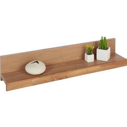 Wandregal Home Affaire "Silkeborg", braun (eiche teilmassiv), B:90cm H:16cm T:17cm, Holz teilmassiv, Regale, 2er-Set