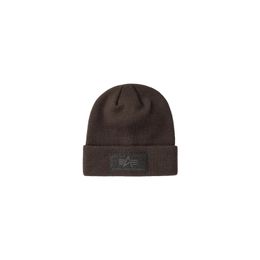 Skimütze Alpha Industries "Velcro Beanie", Herren, Gr. onesize, braun (hunter braun), Obermaterial: 100% Polyacryl, Mützen
