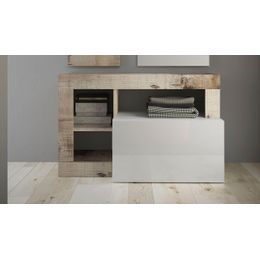 Garderobenschrank Inosign "Hamburg, Breite 91 cm", weiß (weiß, pero), B:91cm H:58cm T:35cm, Schränke, mit 1 Klappe