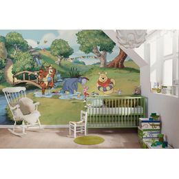 Kindertapete Komar "Disney Winnie the Pooh Friendship and Fun", bunt, B:350m H:250m, Vlies, Tapeten