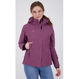 Winterjacke DEPROC Active "CALGARY WINTER Women", Damen, Gr. 36 (S), berry, 75% Polyamid 25% Polyester, tailliert, mit Daumenlöchern,mit Schneefang,mit verstellbarem Klettverschluss, Jacken, weiche Skijacke in sportlicher Optik