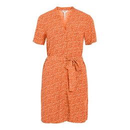 Object Kleid 'Ema Elise' Damen Gr&ouml;&szlig;e 42 dunkelgr&uuml;n / orange / wei&szlig; Winterkleid