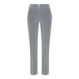 Cordhose Brax "Style MARON S", Damen, Gr. 34K17, Kurzgrößen, grau, Web, 74% Baumwolle, 25% Viskose, 1% Elasthan, Hosen