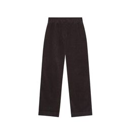 Chinohose MOSHI MOSHI MIND "moshi moshi mind Trouser new celeste", Damen, Gr. L, Normalgrößen, schwarz braun, Obermaterial: 98% Baumwolle, 2% Elasthan, Hosen
