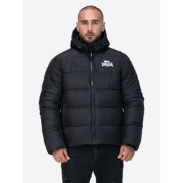 Lonsdale Herren Steppjacke "TROVER"schwarz, wei&szlig;, Gr. L, Obermaterial: 100% Polyester, Jacken