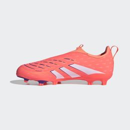 Fußballschuh adidas Performance "PREDATOR LEAGUE LACELESS KIDS FG/MG", Mädchen, Gr. 35, signal coral, cloud weiß, beam orange, Synthetik, Textil, Schuhe, geeignet für Rasen- und Kunstrasenplätze