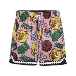 Shorts Puma "Commissioner Dylan Wendbare Shorts Herren", Herren, Gr. 4XL, Normalgrößen, schwarz aop, Innenmaterial: 100% Polyester; Außenseite: 100% Polyester; Taschenfutter: 100% Polyester, mehrfarbig, relaxed fit, Hosen