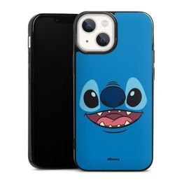 DeinDesign iPhone 13 Mini Handy Slim Case extra d&uuml;nn Silikon Handyh&uuml;lle schwarz H&uuml;lle Official Licensed Product Disney Lilo & Stitch Silikon Slim Case