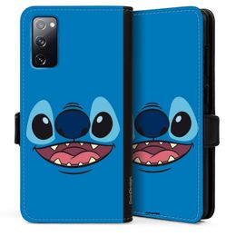 DeinDesign Galaxy S20 Handy Klapph&uuml;lle Handyh&uuml;lle aus Kunst Leder schwarz Flip Case Official Licensed Product Disney Lilo & Stitch Sideflip mit Lasche