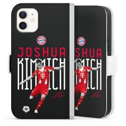 DeinDesign iPhone 12 mini Handy Klapph&uuml;lle Handyh&uuml;lle aus Kunst Leder wei&szlig; Flip Case Official Licensed Product Fc Bayern M&uuml;nchen Kimmich Sideflip mit Lasche