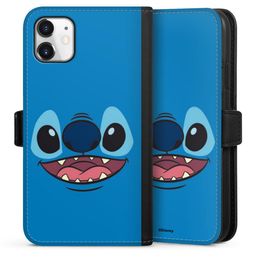 DeinDesign iPhone 11 Handy Klapph&uuml;lle Handyh&uuml;lle aus Kunst Leder schwarz Flip Case Official Licensed Product Disney Lilo & Stitch Sideflip mit Lasche