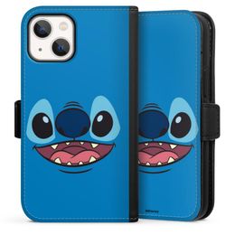 DeinDesign Galaxy A51 Handy Klapph&uuml;lle Handyh&uuml;lle aus Kunst Leder schwarz Flip Case Official Licensed Product Disney Lilo & Stitch Sideflip mit Lasche