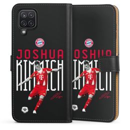 DeinDesign Galaxy A12 Handy Klapph&uuml;lle Handyh&uuml;lle aus Kunst Leder schwarz Flip Case Fc Bayern M&uuml;nchen Official Licensed Product Kimmich Sideflip mit langer 