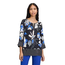 Betty Barclay Bluse in Schwarz/ Blau/ Grau - 72% | Größe 40 | Damen-blusen