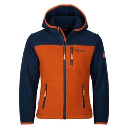 Trollkids Fleecejacke "Stavanger" in Dunkelblau/ Orange - 51% | Größe 176 | Kids-fleecejacken-fleecepullover