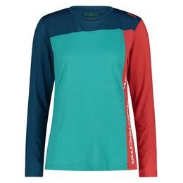 CMP Funktionsshirt in Petrol/ Rot/ Dunkelblau - 33% | Größe 38 | Damen-outdoor-tops-shirts