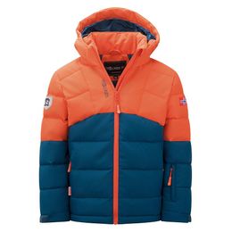 Trollkids Winterjacke "Gryllefjord" in Dunkelblau/ Orange - 51% | Gr&ouml;&szlig;e 128 | Kinderjacken