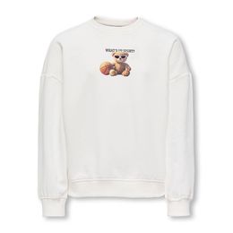 KIDS Only Sweatshirt "Bila" in Weiß - 34% | Größe 122/128 | Kinder-sweatshirts-jacken