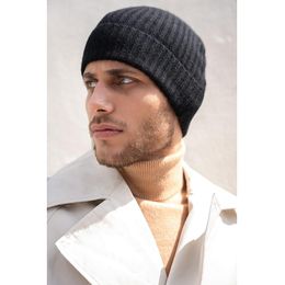 INKA BRAND Kaschmir-M&uuml;tze in Schwarz - 55% | Damen-muetzen-caps