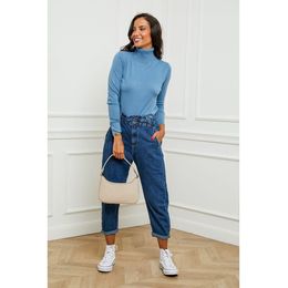 Soft Cashmere Rollkragenpullover in Hellblau - 72% | Größe 34/36 | Damen-pullover-cardigans