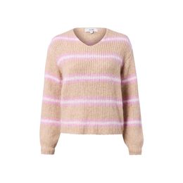 Mbym Pullover 'Gatilin' Damen Gr&ouml;&szlig;e S/M beige / pink / wei&szlig;