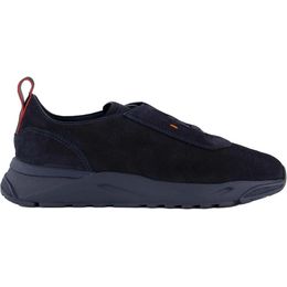 Santoni Low-Top Sneaker - Heren New Leas - Gr. UK_9 - in Blau - f&uuml;r Damen
