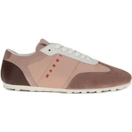 Marni Low-Top Sneaker - Sneakers Antique Rose White Bordeaux - Gr. 38 (EU) - in Wei&szlig; - f&uuml;r Damen