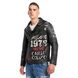 Carlo Colucci Jacke 'Faccio' Herren Gr&ouml;&szlig;e XXL beige / rot / schwarz