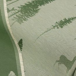 buttinette Jacquard "Waldlandschaft", gr&uuml;n