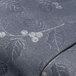 buttinette Jacquard "Ilex-Zweige" mit Glitzergarn, grau/silber