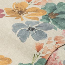 buttinette Dekostoff "Sommerblumen", natur-color