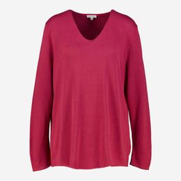 Tom Tailor Roter Pullover mit V-Ausschnitt
