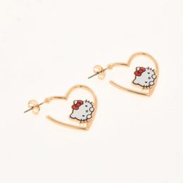 Goldfarbene Hello Kitty Creolen