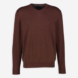 Casamoda Brauner Pullover mit V-Ausschnitt