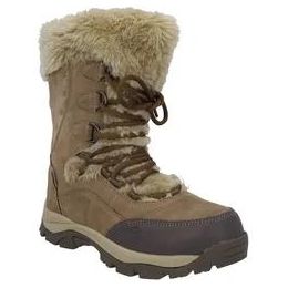 Winterstiefel HI-TEC "Moritz WP 200", Damen, Gr. 42, braun (lt braun), Leder, mehrfarbig, Schuhe Winterstiefel, Snowboots, Winterboots, Winterschuhe, mit 200g Thinsulate Isolierung