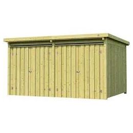 Ger&auml;tehaus Weka "Lagerhaus 607 Variante 3" aus kesseldruckimpr&auml;gnierten Nadelholz", braun (kesseldruckimpr&auml;gniert), Massivholz, Ger&auml;teh&auml;user, W&auml;nde mit 2x20 mm Deckelschalung