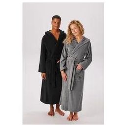 Unisex-Bademantel Bruno Banani "Robby, ideal f&uuml;r Sauna & Spa, Standardl&auml;nge & &Uuml;berl&auml;nge" Gr. XXXL, grau, L:140cm, Walkfrottee, Hausm&auml;ntel, Damen & Herren Badem&auml;ntel, Baumwolle, mit Taschen, Sauna, XS-3XL
