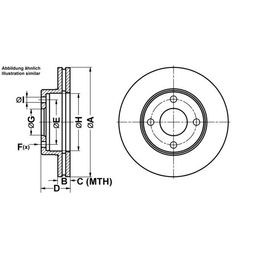 ATE Bremsscheibe 24.0118-0139.1 vorne rechts links bel&uuml;ftet 238mm f&uuml;r NISSAN 40206-1F500 40206-72B00