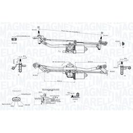 MAGNETI MARELLI Scheibenreinigungsanlage vorne 12V für VW 5J1955605B 5J0955326 5J0955325 064351744010