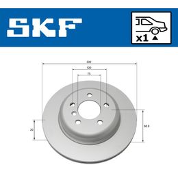 SKF Bremsscheibe hinten rechts links innenbelüftet 330mm für BMW 34216775287 34216898733 VKBD 90102 V1