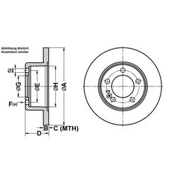 ATE Bremsscheibe hinten rechts links voll 305,0mm f&uuml;r RENAULT VAUXHALL NISSAN OPEL 93168847 4421080 43206-00Q0B 24.0112-0190.1