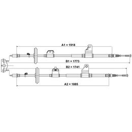 ATE Seilzug, Feststellbremse für VAUXHALL OPEL 42472906 42334105 94539557 24.3727-3502.2