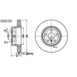 ATE Bremsscheibe 24.0124-0213.1 hinten rechts links bel&uuml;ftet 345mm f&uuml;r BMW 34216765889 34216864054