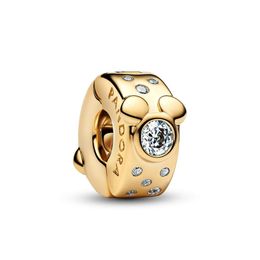 Pandora Clip-Charm Goldfarben Disney Micky & Minnie Maus | Gr.: onesize