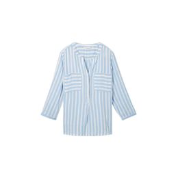Tom Tailor Langarmbluse in offwhite blue vertical stripe | Gr.: 42