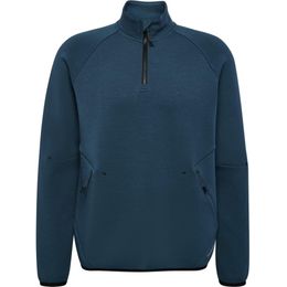 Hummel Trainingsjacke "Tech Fleece Halfzip" in Blau | Gr.: XXL