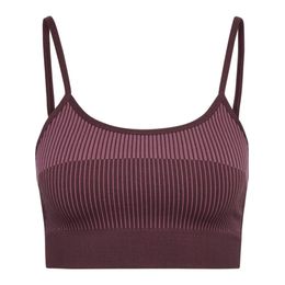Hummel Sport-BH "Yoga Seamless Low Support Bra" in Braun | Gr.: S