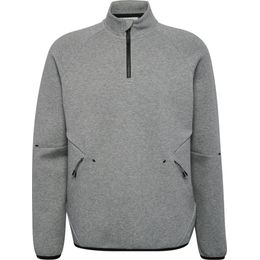 Hummel Trainingsjacke "Tech Fleece Halfzip" in Grau | Gr.: XXL